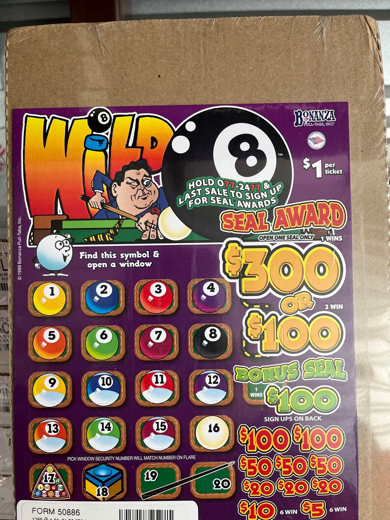 Super Sale Wild 8 Pulltabs, Bingo Supples by Harlen - Etsy