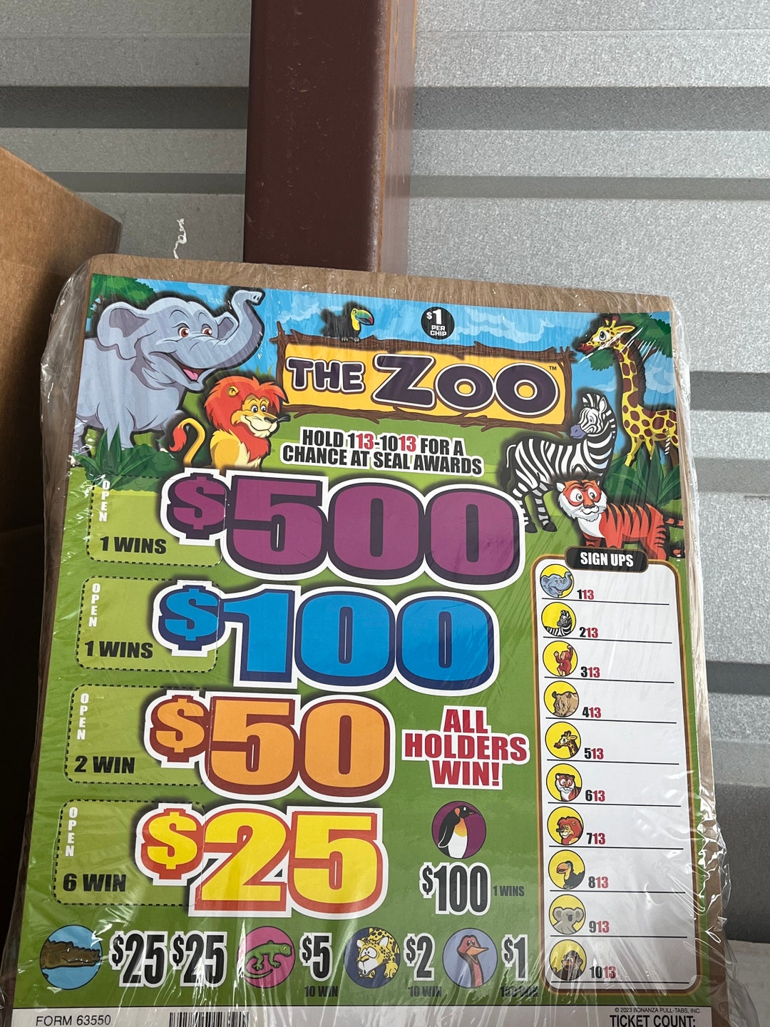 The Zoo Pull Tabs Tickets - Etsy