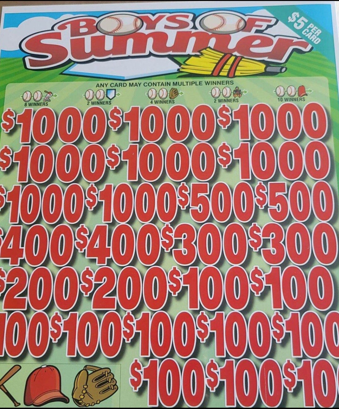 Boys of Summer Instant Pull Tabs Ticket TITLE MAY VARY - Etsy