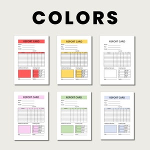 Editable Report Card, Homeschool Report Sheet, A4 and US Letter Size ...
