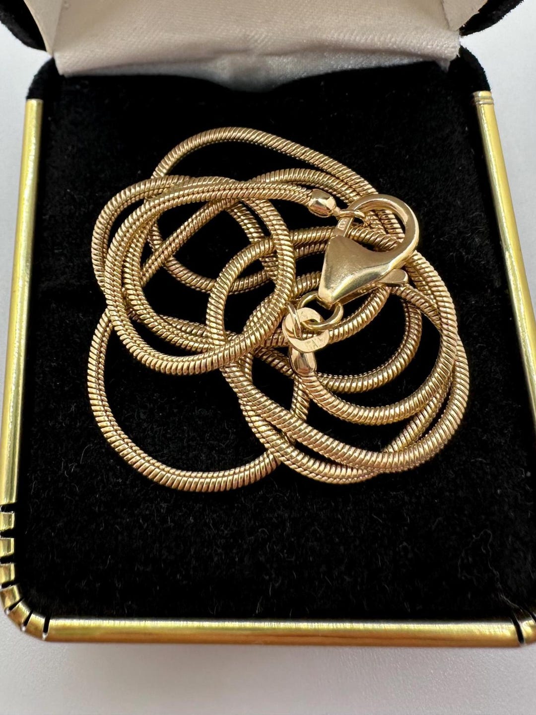 Thick Snake Chain Necklace 14k Gold - Etsy