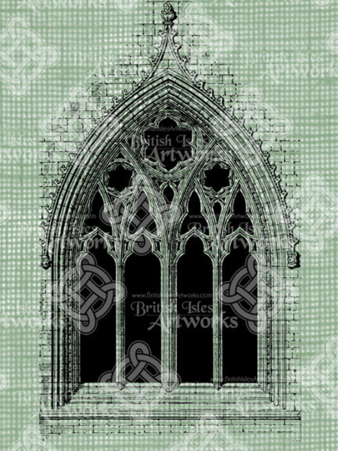 Digital Download Cathedral Window With Gothic Tracery Antique ...