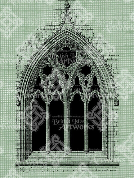 Digital Download Cathedral Window With Gothic Tracery Antique ...