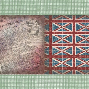 Vintage UK Digital Scrapbook Paper Pack, Great Britain England British ...