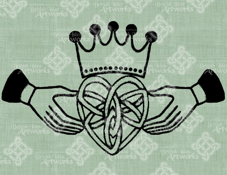 Digital Download Irish Claddagh Celtic Knot Heart, Love, Wedding Word ...