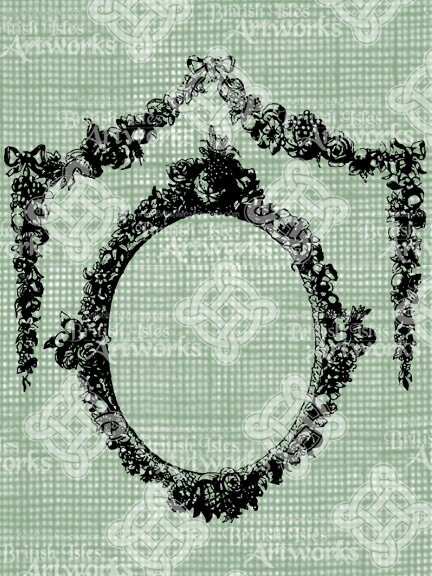 Digital Download Swag With Oval Frame Border Flourishes and - Etsy