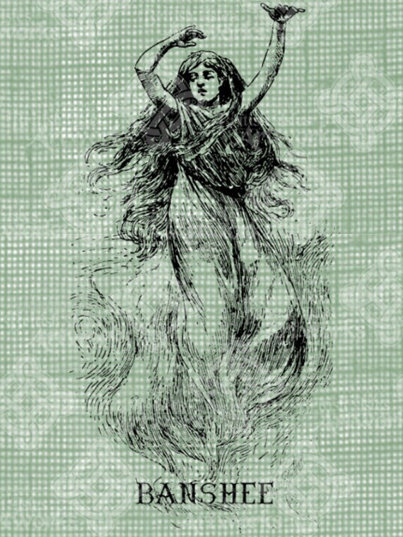 Digital Download Banshee Vintage Graphic Digi Stamp Fairy - Etsy