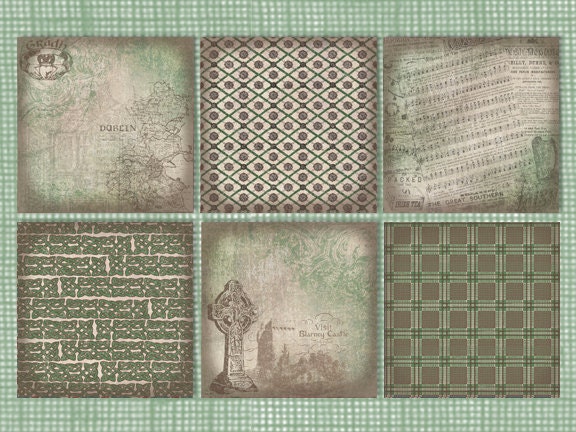 Vintage Ireland Digital Scrapbook Paper Pack Celtic Knots - Etsy