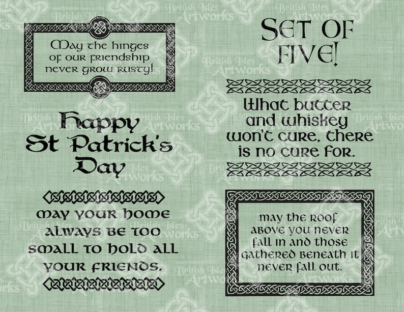 Digital Download Irish Sayings Typography Script Font Vintage - Etsy