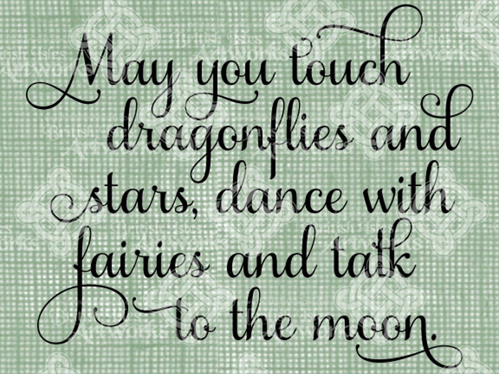 Digital Download May You Touch Dragonflies and Stars, Fairies Moon ...