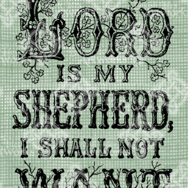 The Lord is My Shepherd Clipart - Etsy