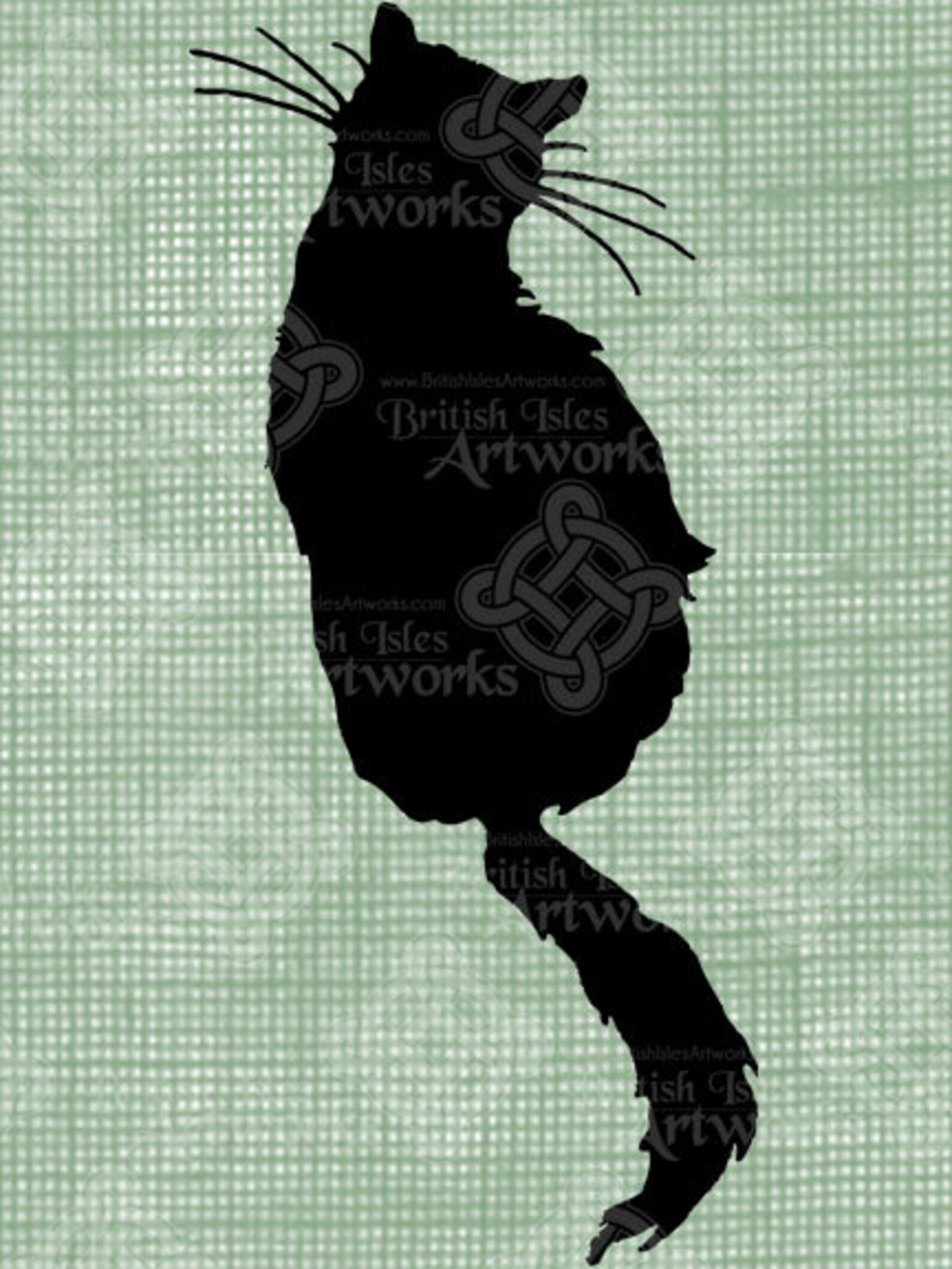Digital Download Cat Silhouette, Vintage Illustration Digi Stamp, Digis ...