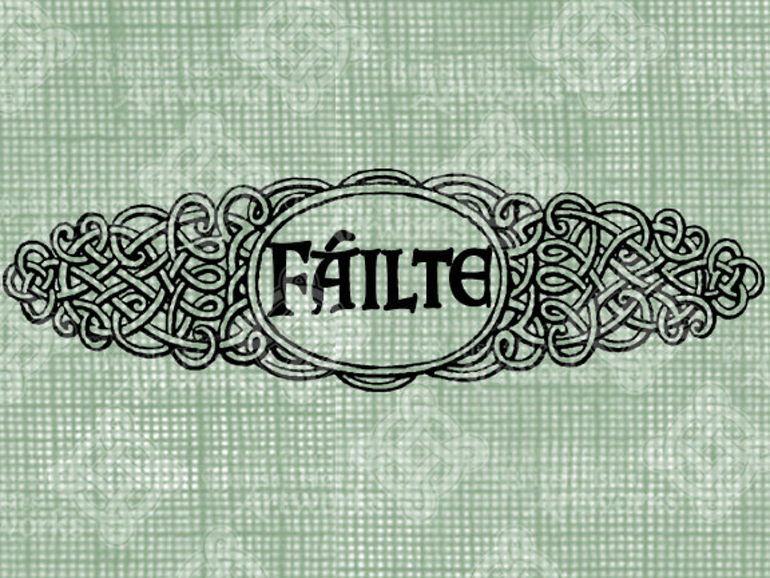Digital Download Failte, Celtic Knot Greeting Welcome Digi Stamp, Digis ...