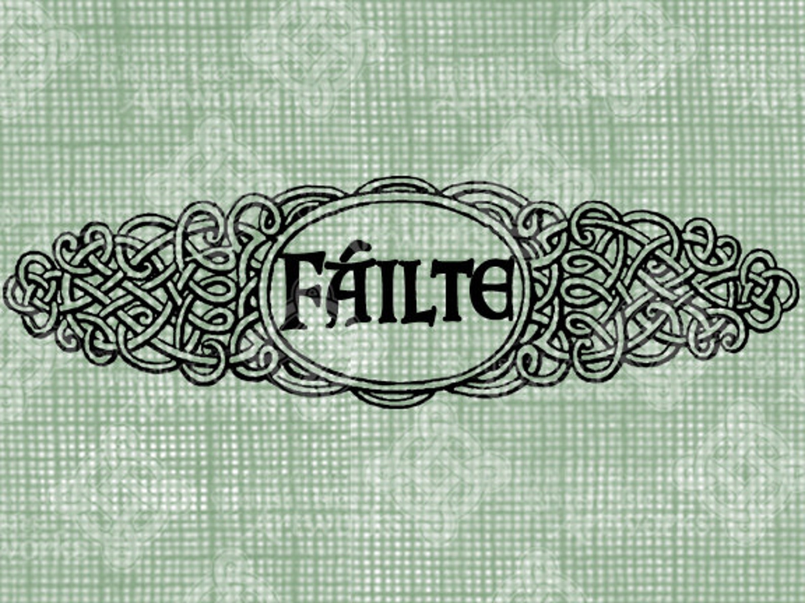 Digital Download Failte, Celtic Knot Greeting Welcome Digi Stamp, Digis ...