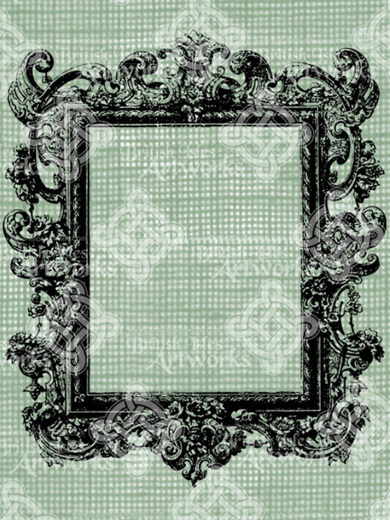 Digital Download Baroque Rococo Frame Border, Digi Stamp Antique ...