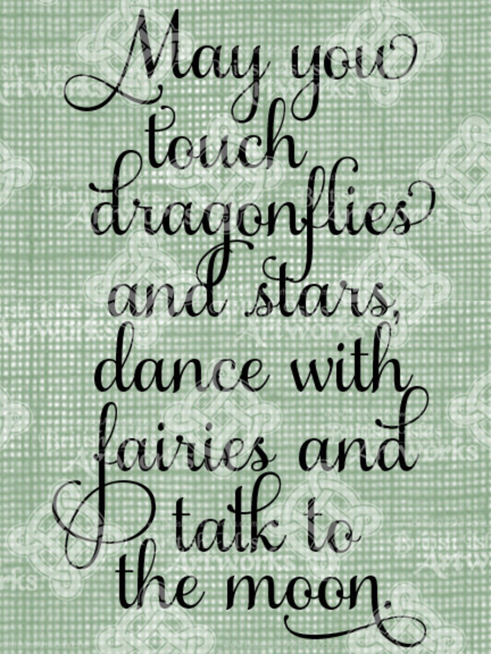Digital Download May You Touch Dragonflies and Stars, Fairies Moon ...
