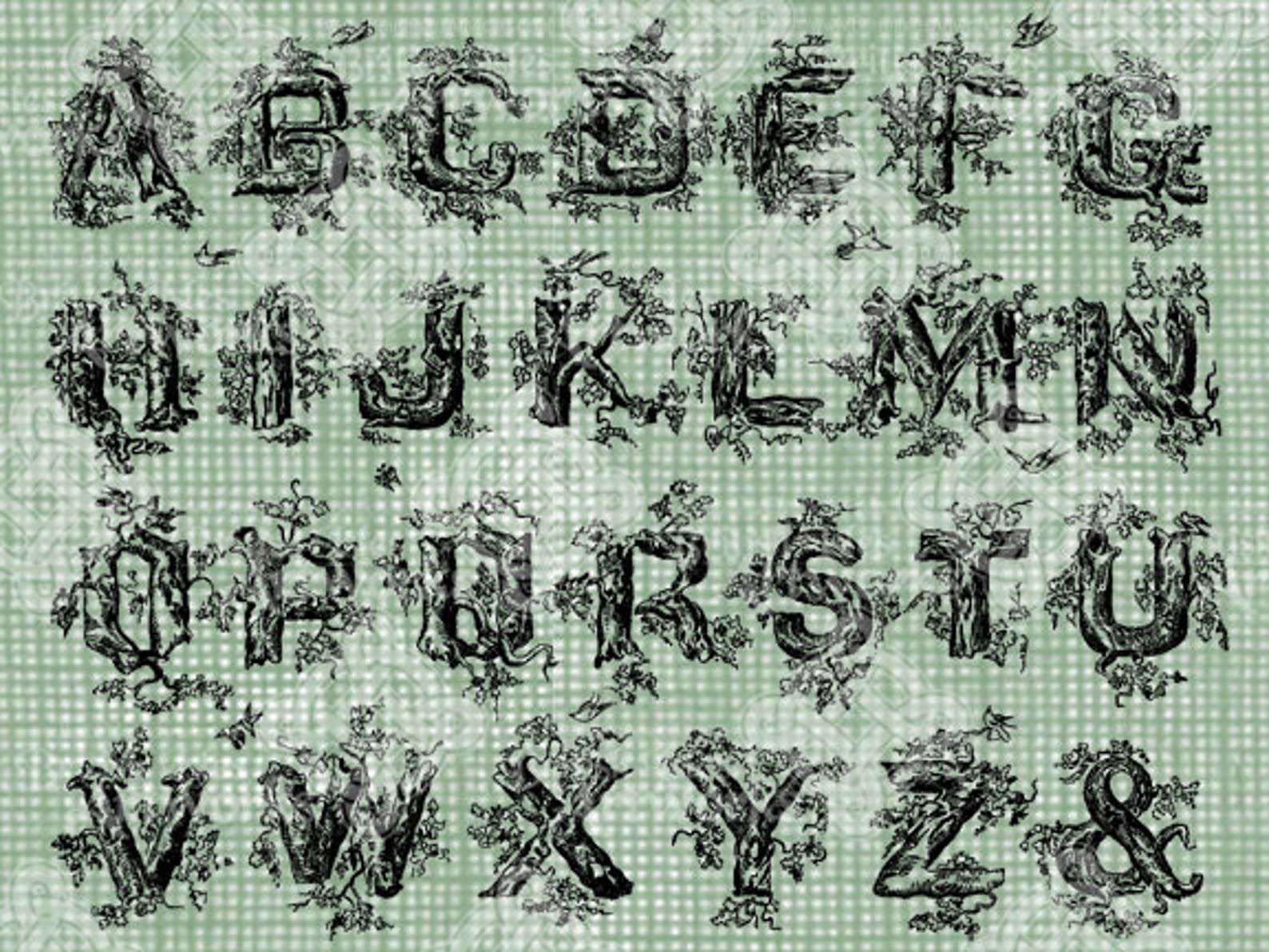 Digital Download Rustic Wood Alphabet Digi Stamp Digis - Etsy