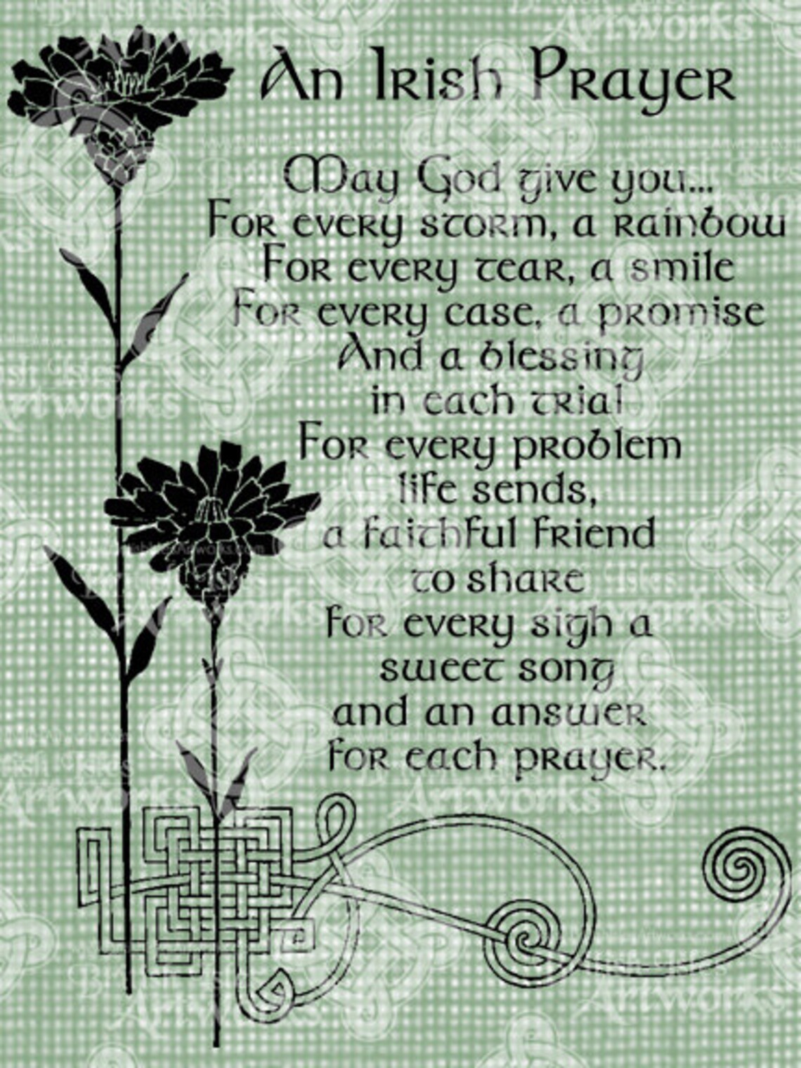Digital Download Irish Prayer, Irish Verse, Saying With Celtic Knots ...
