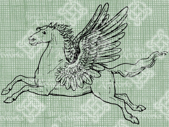 Pegasus Flying Drawing