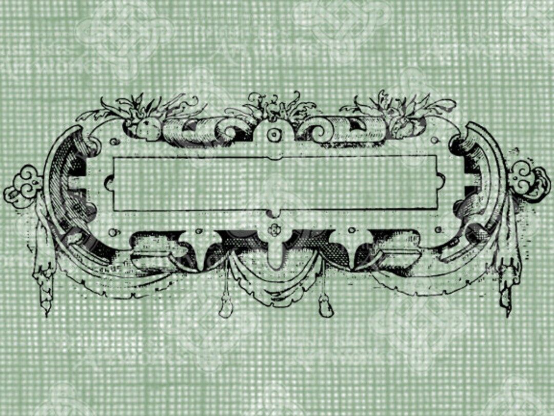 Digital Download Swag Border Frame With Flourishes, Digi Stamp Digital ...