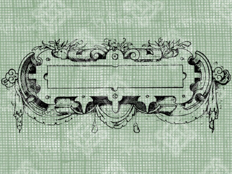 Digital Download Swag Border Frame With Flourishes, Digi Stamp Digital ...