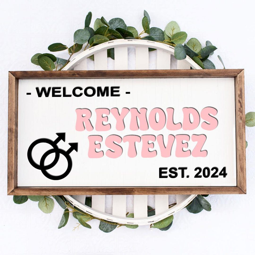Custom Wood Sign, Farmhouse Sign, Gay Pride House Warming Gift, Gay ...