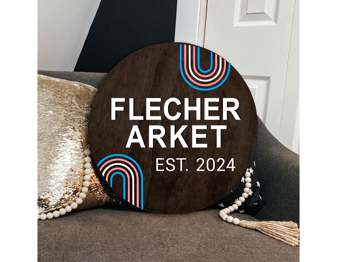 Transgender Custom Wood Sign, Trans Farmhouse Sign, Gender Queer House ...