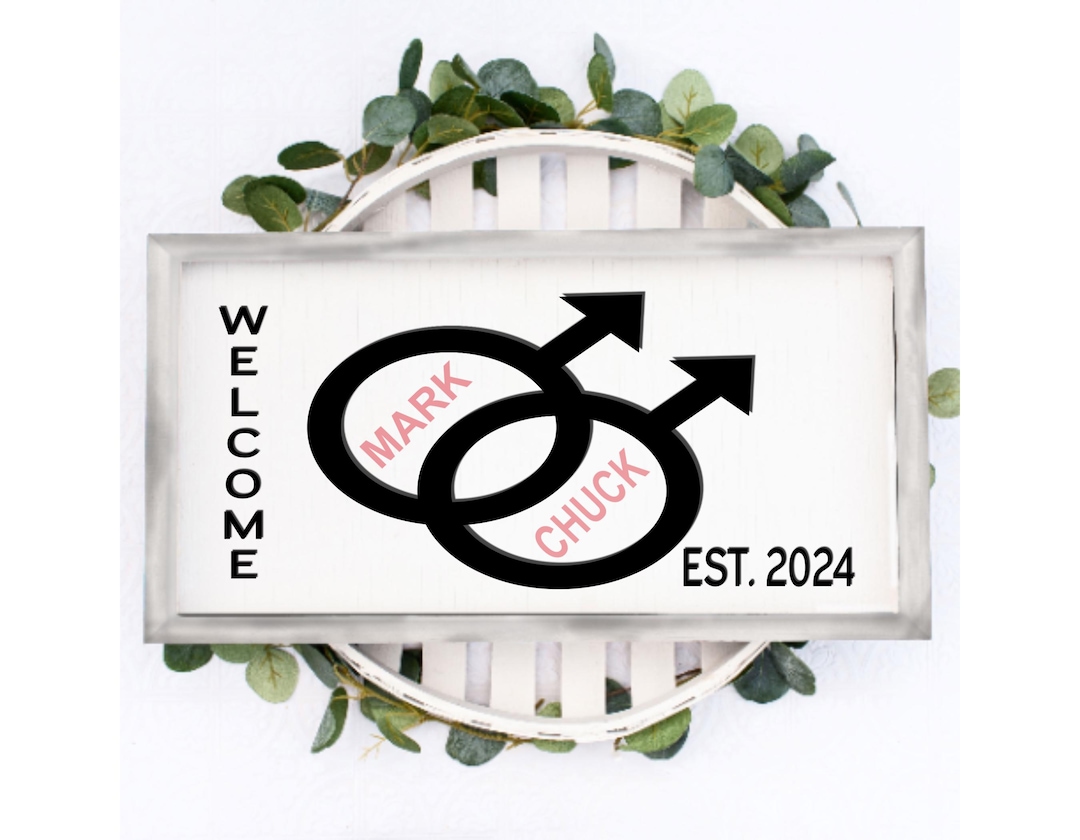 LGBTQ Name Sign, Gay Pride Custom Sign, LGBTQ Welcome Sign, Gay Custom ...