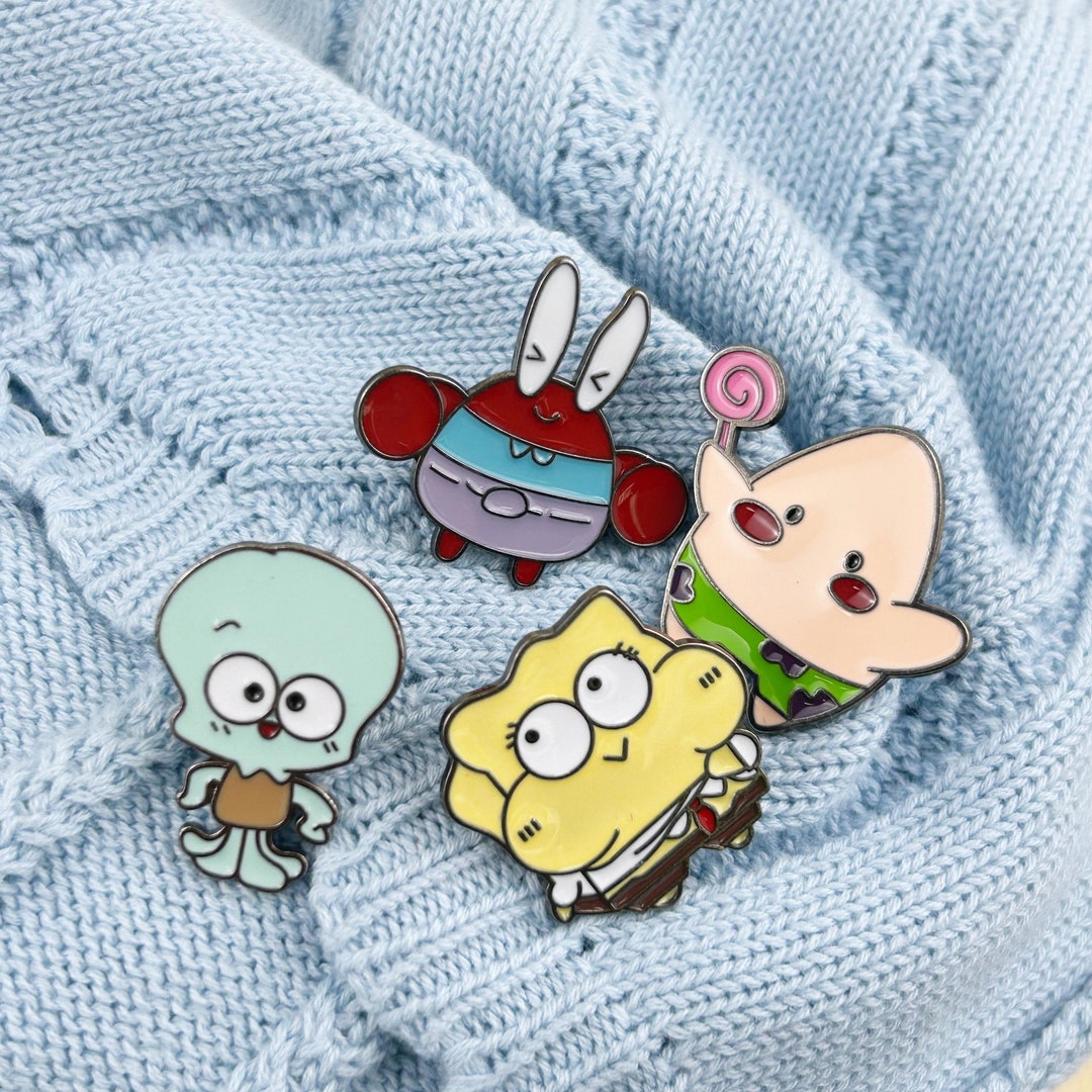 Spongebob Brooch, Patrick Star Pin,squidward Tentacles Pin,eugene H ...