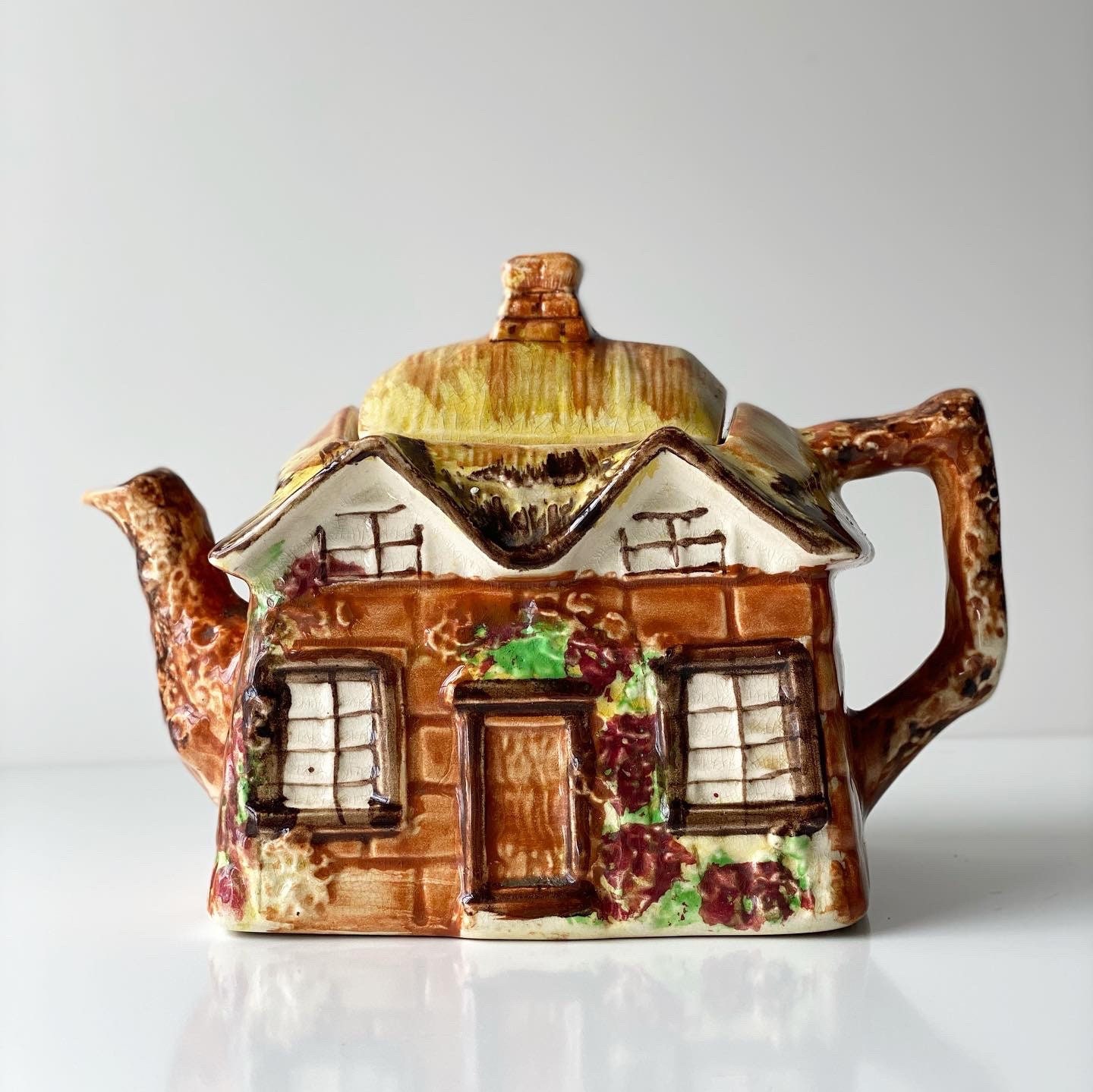 Vintage 1950s English Cottage Teapot Ye Olde Cottage With - Etsy
