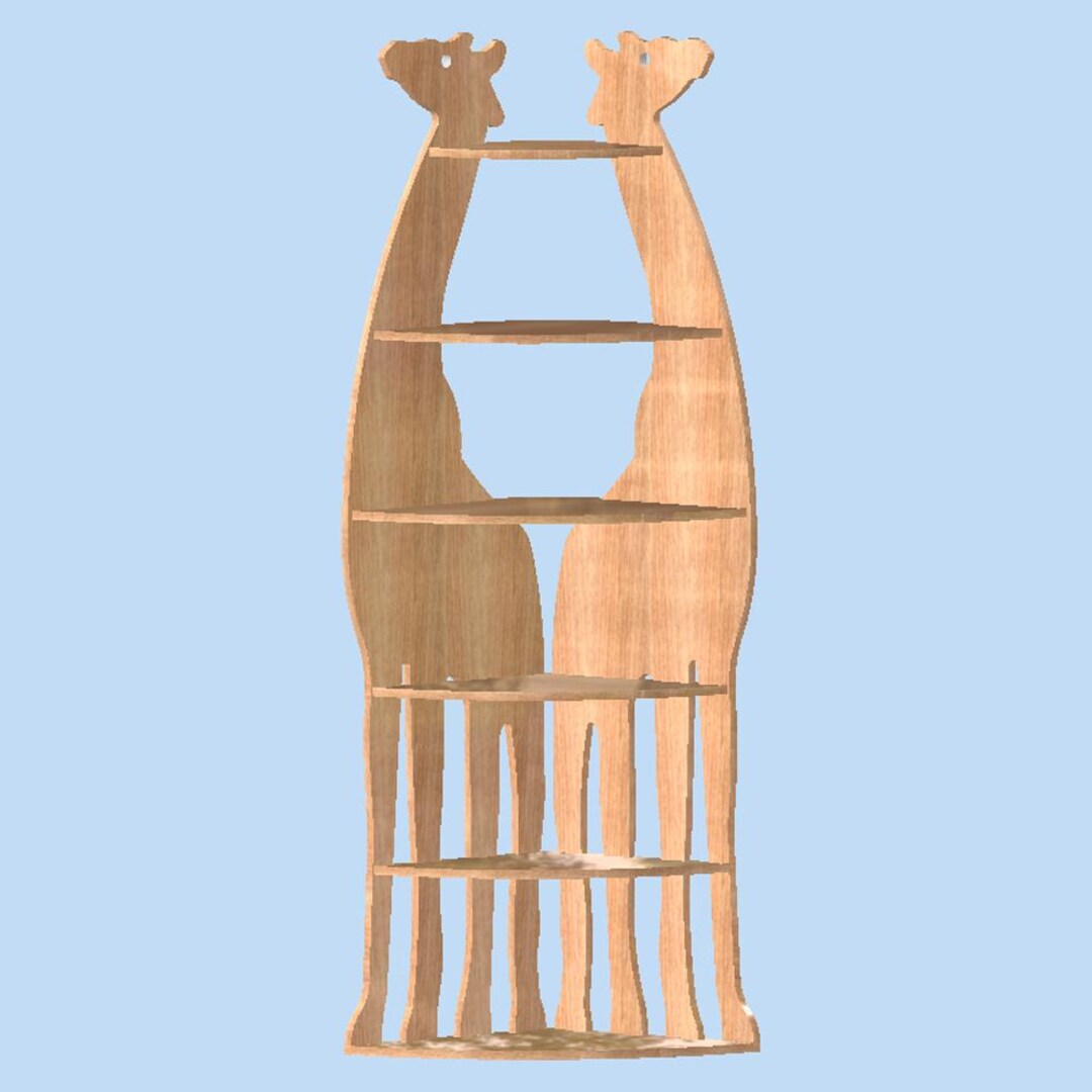 Giraffe Corner Shelf CNC Digital Design (dxf/stl/cdr Files). for ...