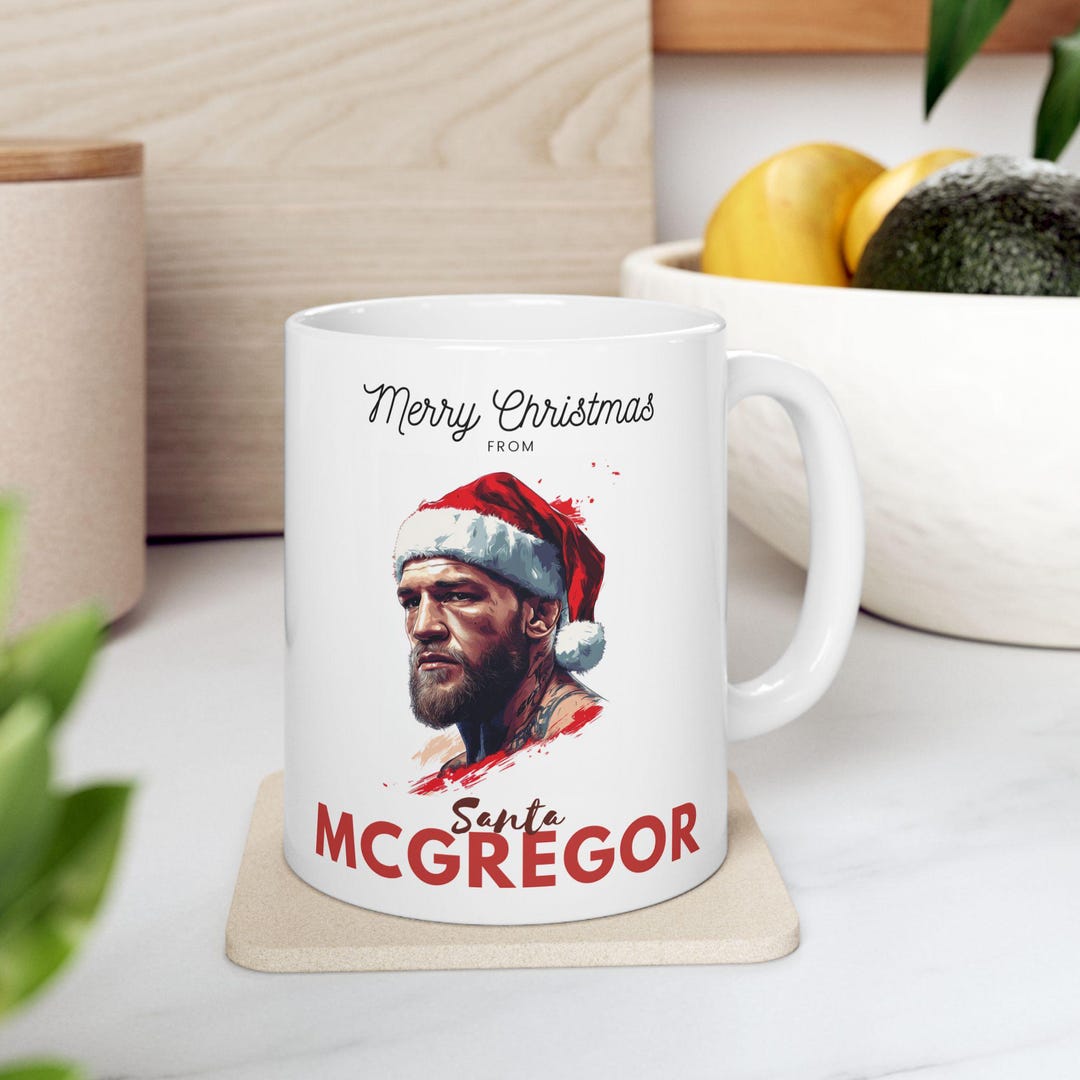 Santa Mcgregor Mug, Conor Mcgregor Inspired Mug, Christmas Theme Mug ...