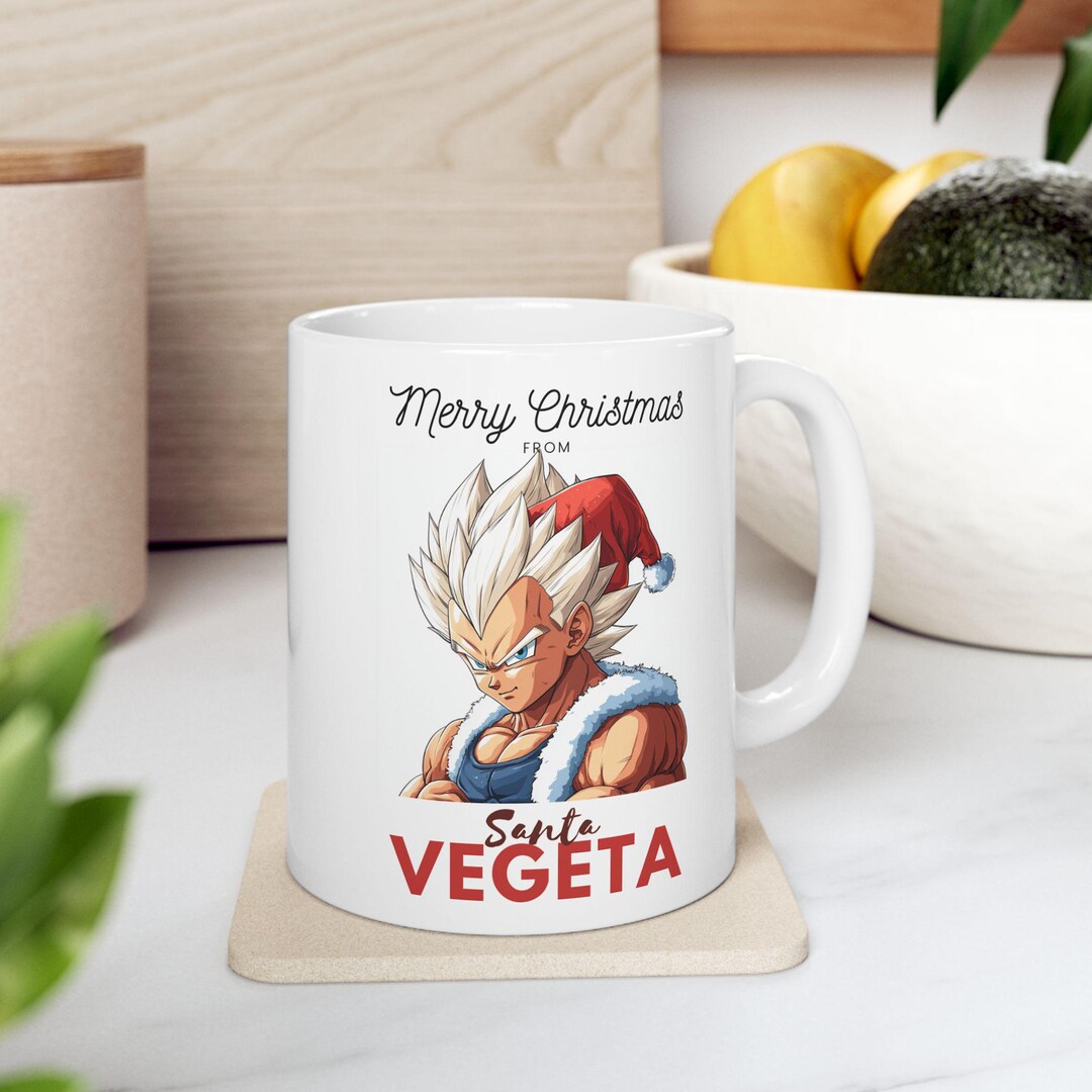 Santa Vegeta Mug, Vegeta Inspired Mug, Christmas Mug, Christmas Gift ...