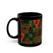 African Art Mug With Ankara Design Black Ceramic Coffee Mug 11 Oz ...