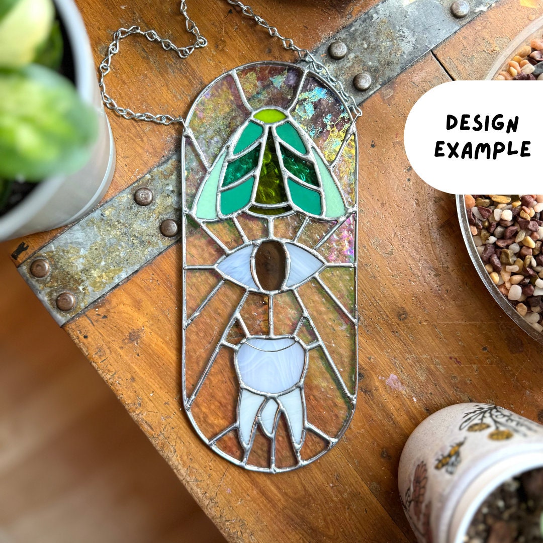 Moth Eye Tooth Stained Glass Pattern // DIGITAL DOWNLOAD Hobby and ...