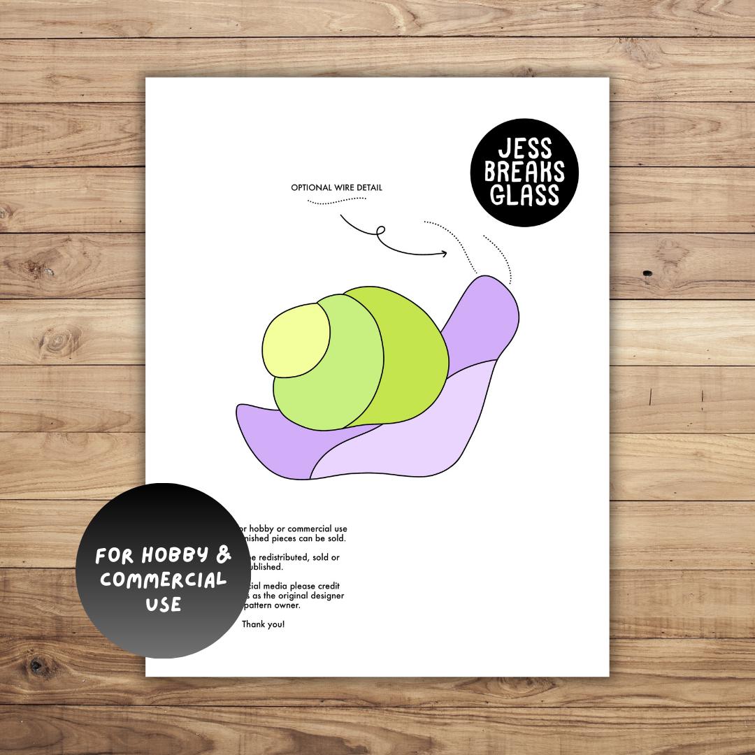 Snail • Stained Glass Pattern // DIGITAL DOWNLOAD Hobby and Commercial ...
