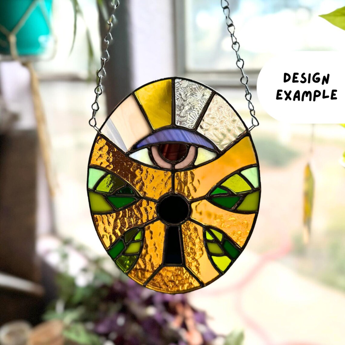 All Seeing Eye • Stained Glass Pattern // DIGITAL DOWNLOAD Hobby and ...
