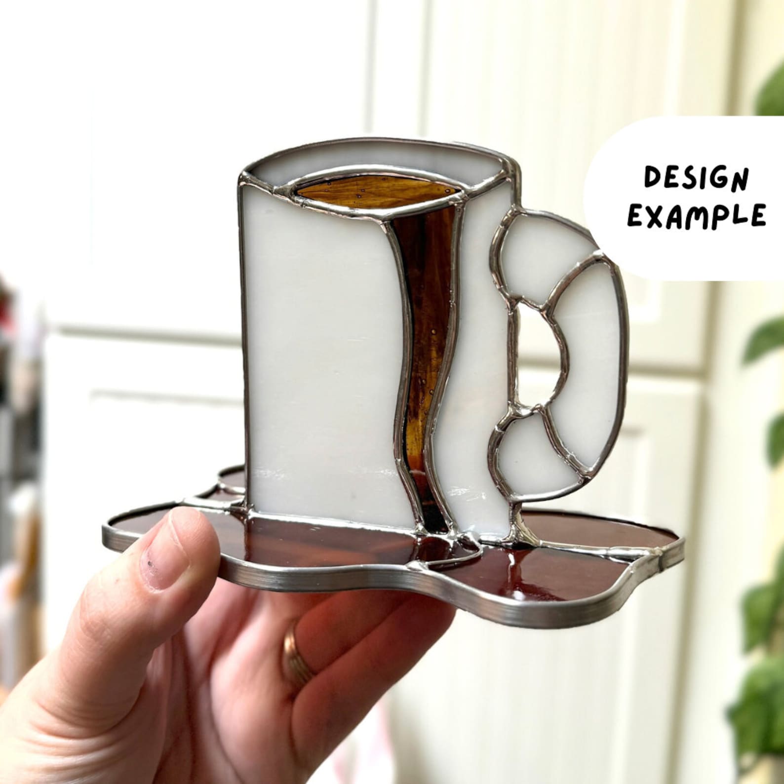 Coffee Spill Standee Stained Glass Pattern // DIGITAL DOWNLOAD Hobby ...