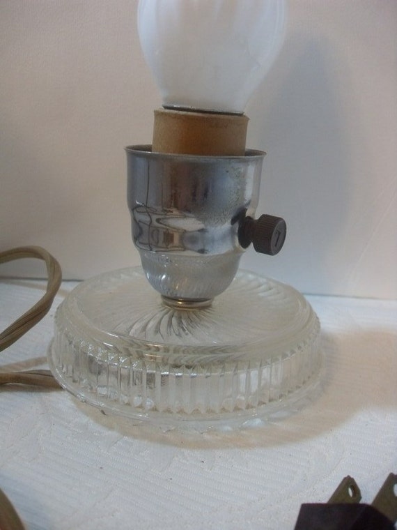 Vintage Lighting Small Clear Glass Lamp | Etsy