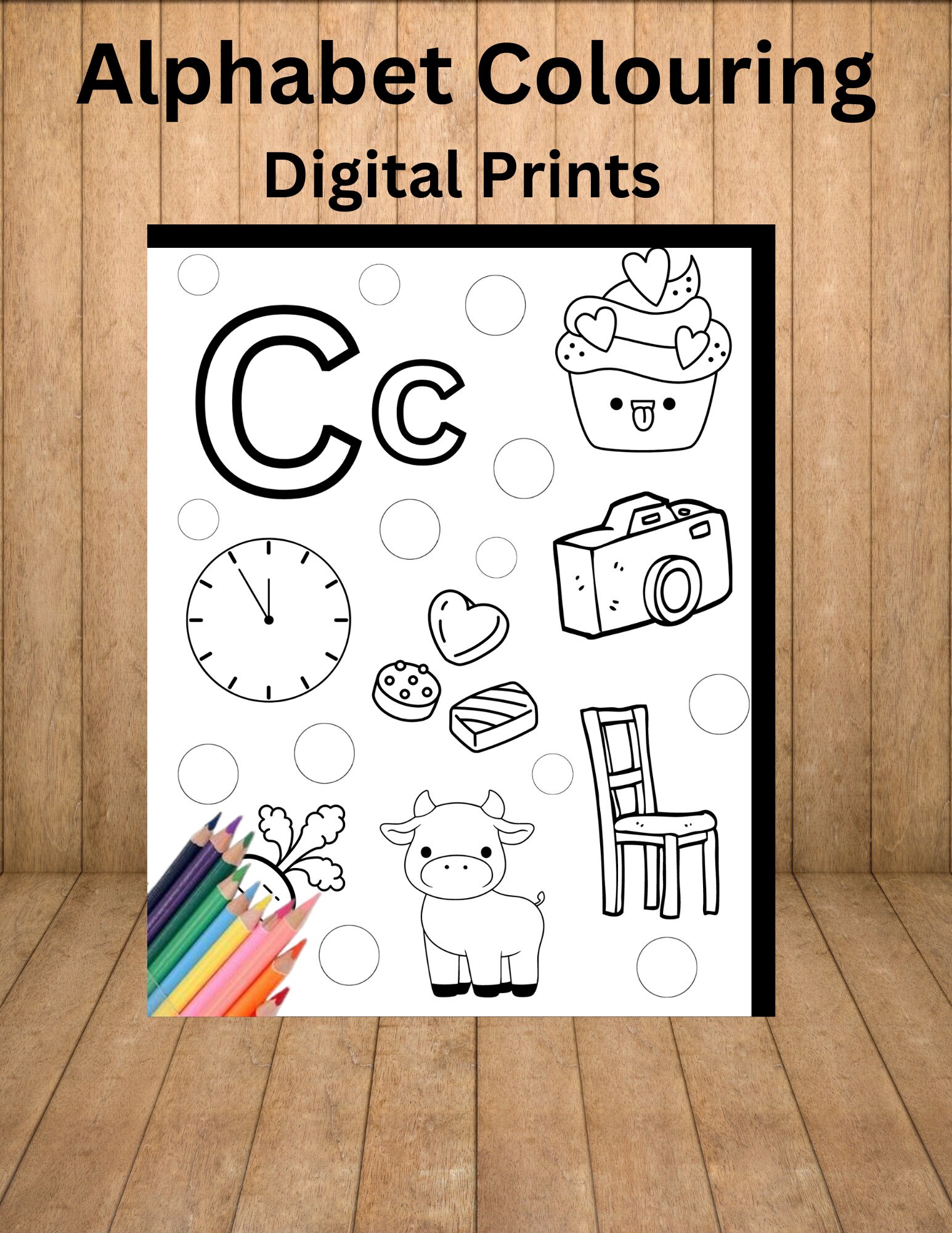Digital Colouring Pages for Kids, Alphabet, Fun - Etsy