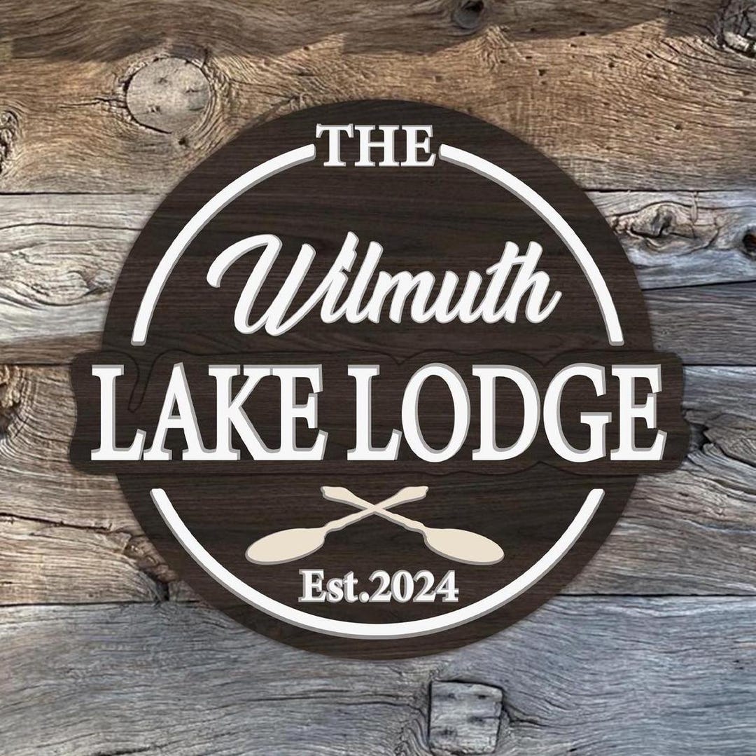 Wooden Custom Lake House Sign,lake Lodge Decor, Custom Wood Sign ...