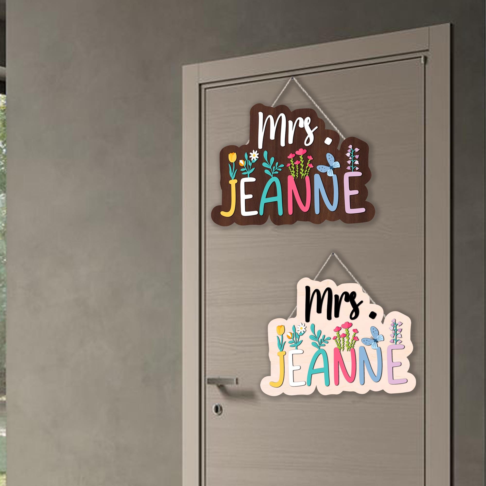 Wooden Custom Name Sign, Custom Door Sign, Teachers' Day Gift ...