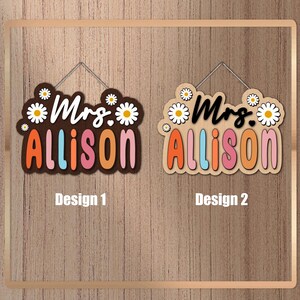 Wooden Custom Name Sign, Custom Door Sign, Teachers' Day Gift ...