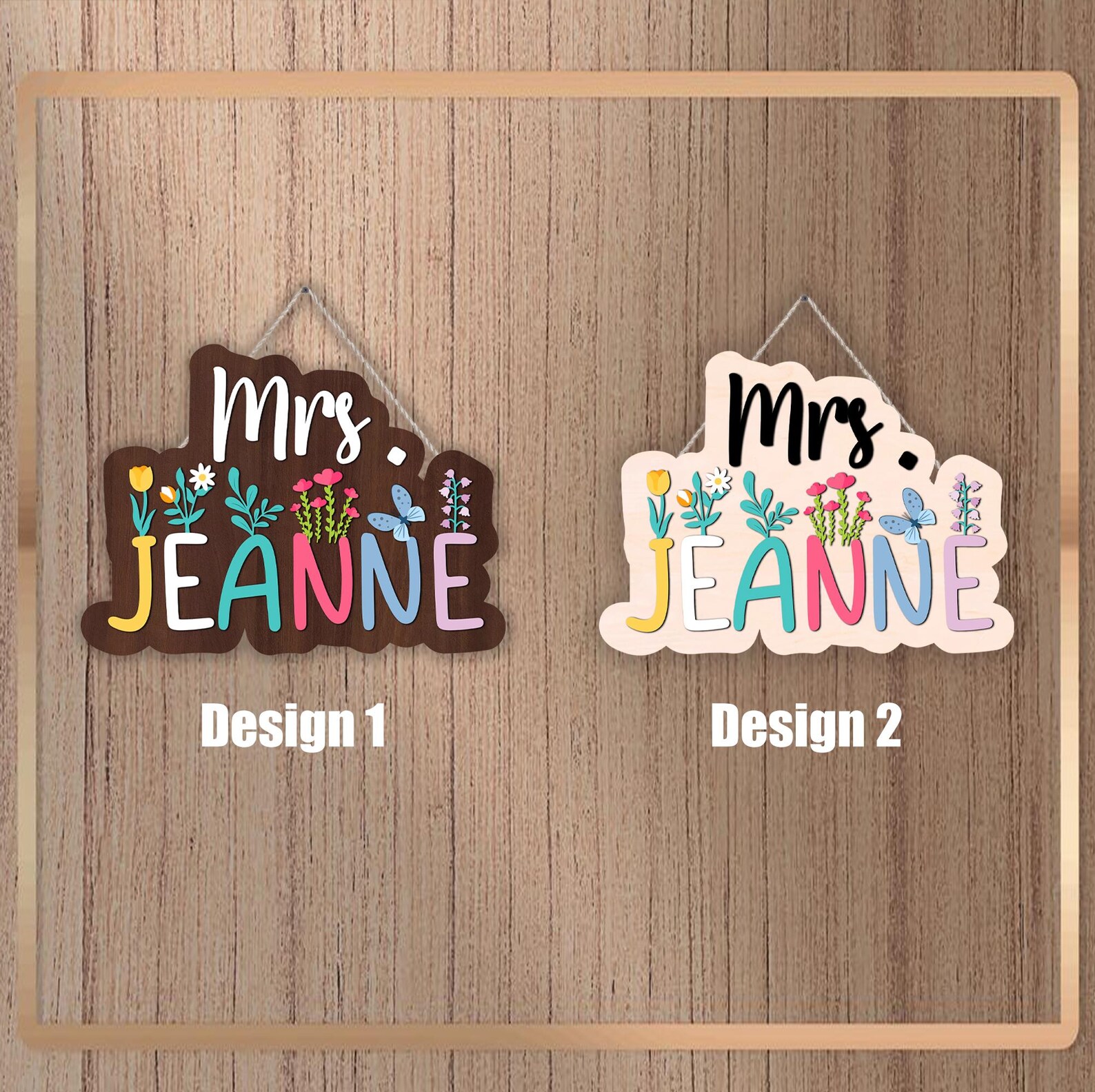Wooden Custom Name Sign, Custom Door Sign, Teachers' Day Gift ...