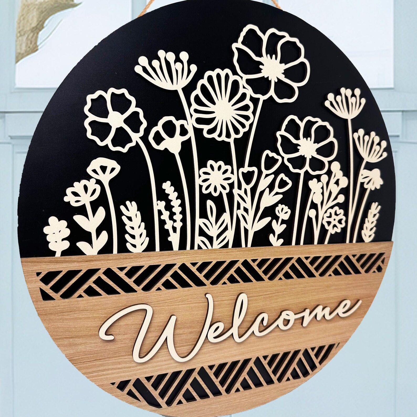 Welcome Wood Sign, Door Wooden Sign, Door Decoration, Moving Gift, New ...