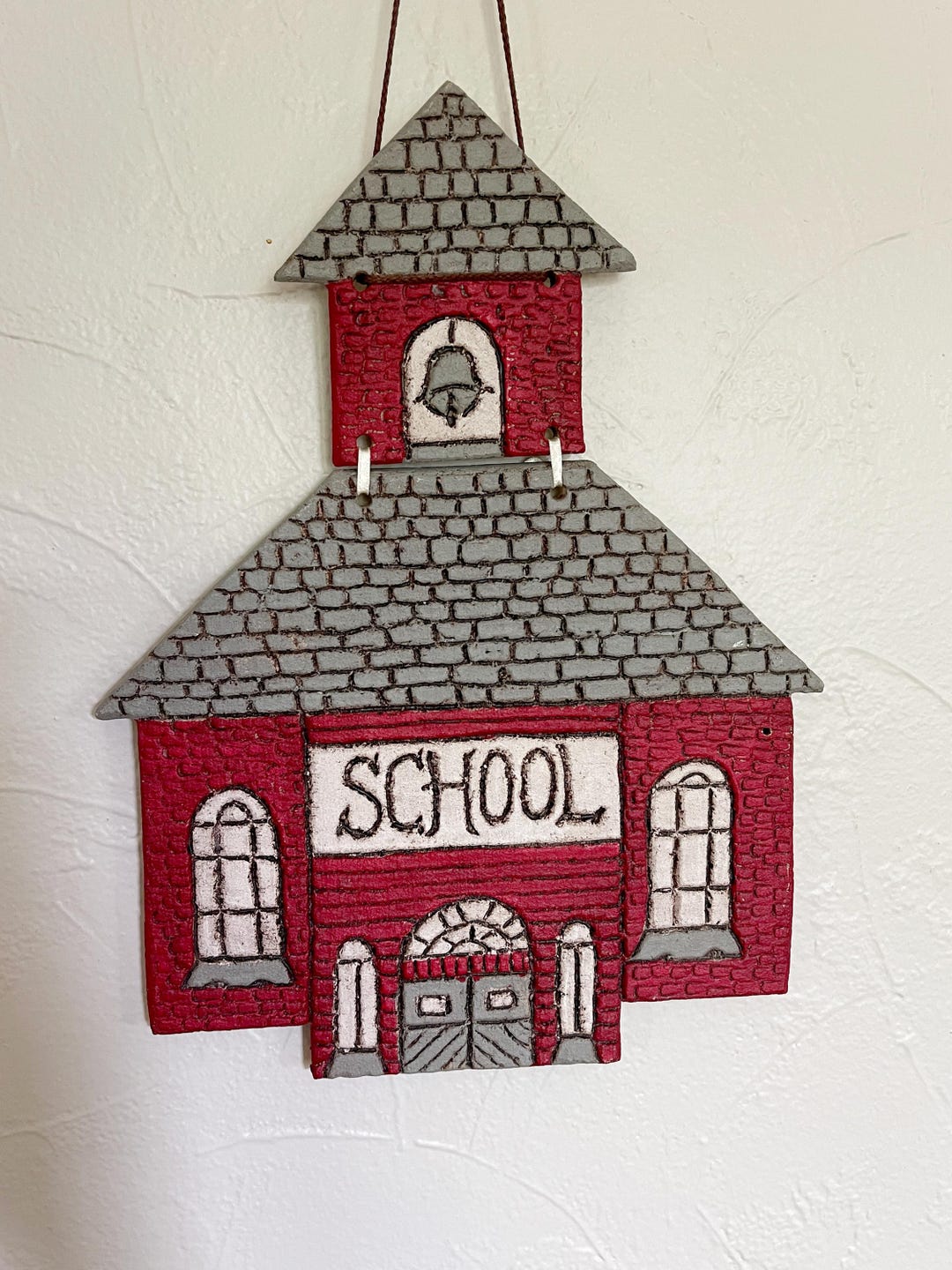Gayle Johnson GRJ Artisan Wall Art School Plaque Vintage Trotwood ...