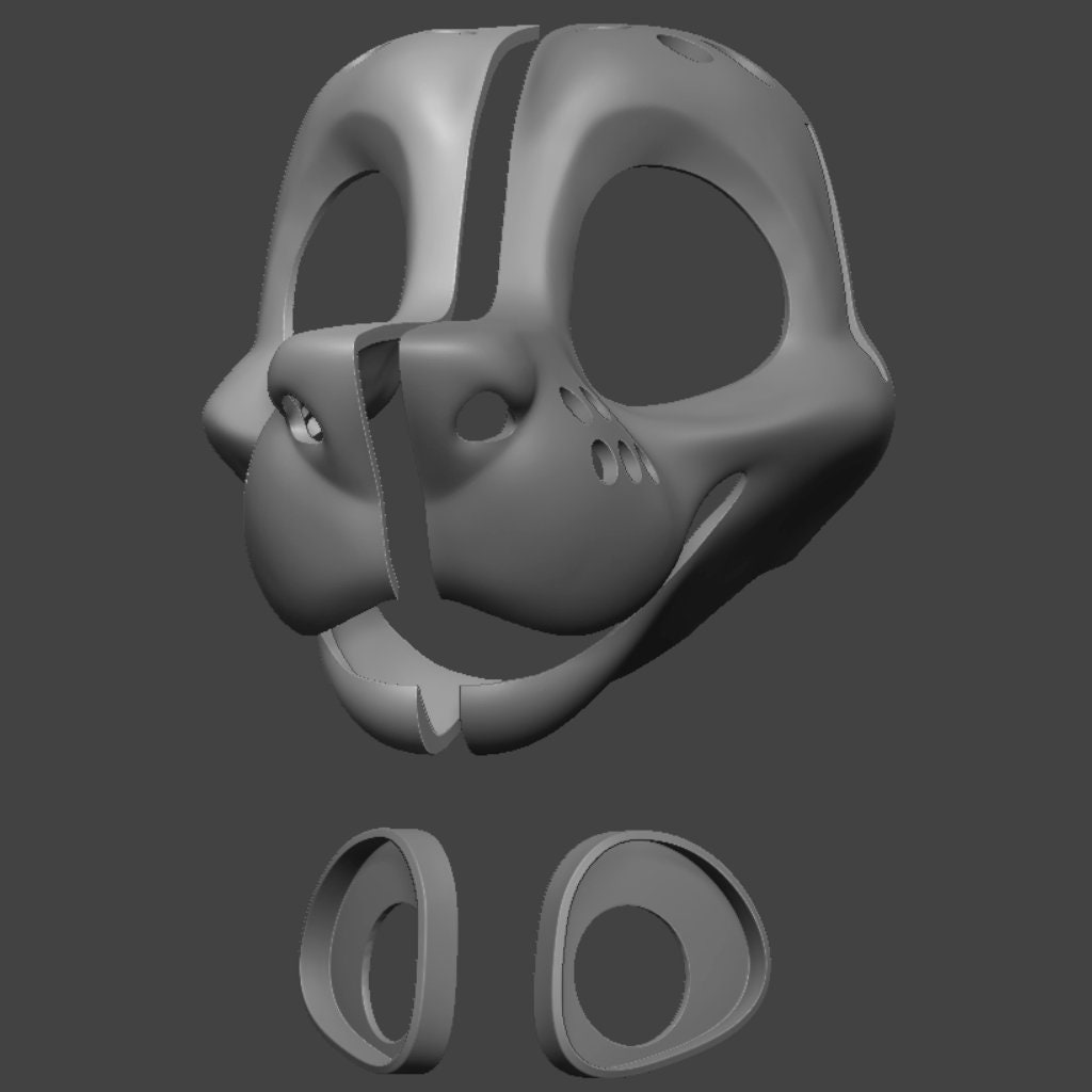 Wolf Fursuit Head Base || Follow-me Eyes || (STL) - Etsy