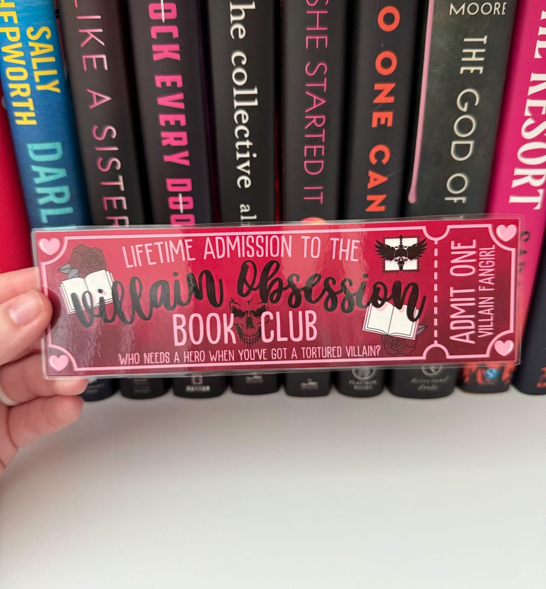 Villain Obsession Ticket Bookmark -- Book Trope -- Ticket Bookmark ...