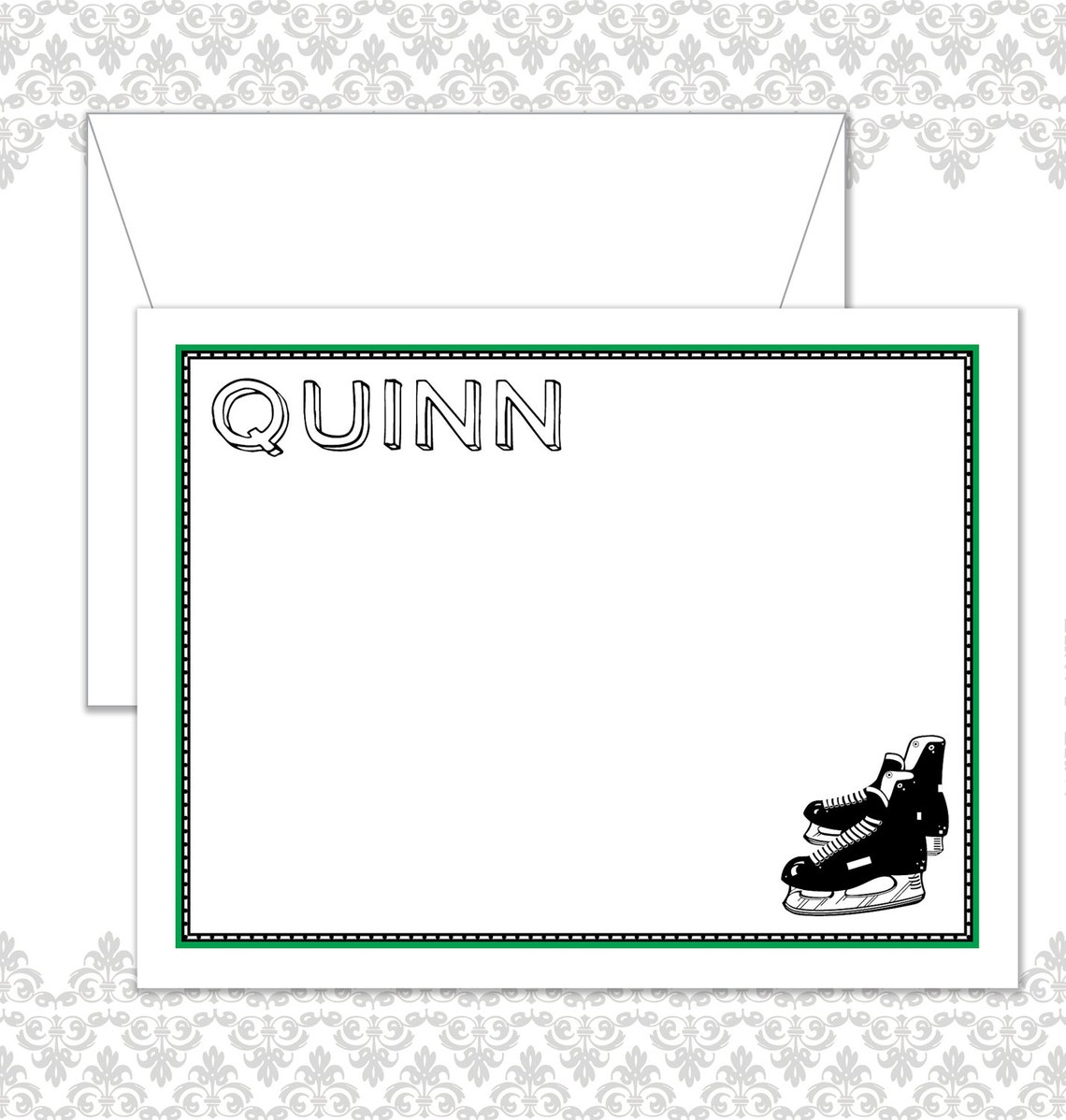 Hockey Stationery Set of 10 With Envelopes, Hockey Stationery Cards ...