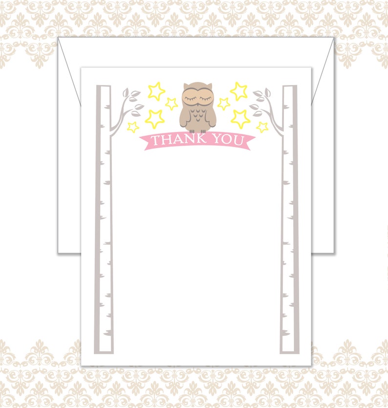 Owl Stationery Set With 10 Cards and Envelopes Woodland - Etsy